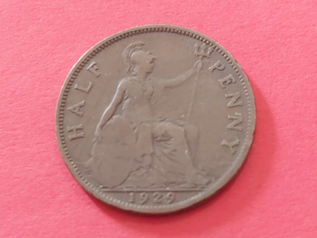 Britanija  - half penny 1929 god