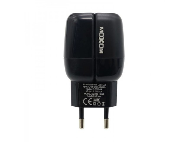Kucni punjac Moxom MX-HC48 2xUSB 2.4A Iphone lightning crni