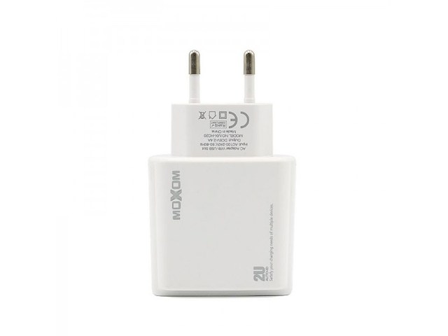 Kucni punjac Moxom MX-HC20 2xUSB 5V/2.4A Type C beli