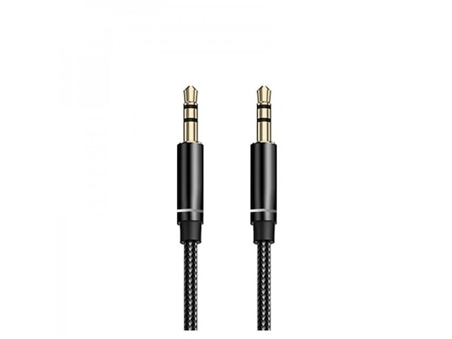 Audio AUX kabal Woven 3.5mm crni NEW