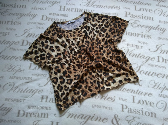 ZARA oversize leopard print majica