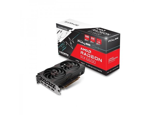 Sapphire AMD Radeon RX 6600 8GB 128bit PULSE RX 6600 GAMING 8GB (11310-01-20G)