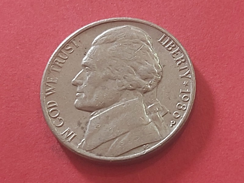 USA - five cents 1986 god P