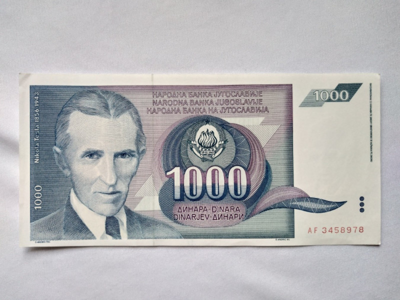 Jugoslavija 1.000 dinara,1991 god.UNC,AF