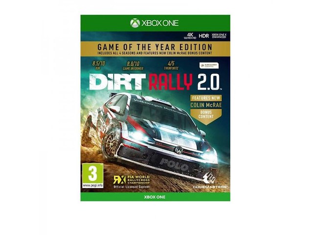 XBOXONE DiRT Rally 2.0 Game of the Year Edition