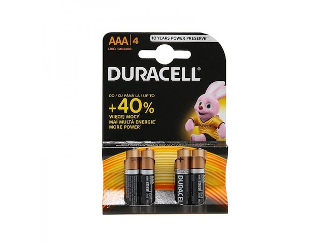 Baterija alkalna 1.5V AAA LR3 blister 4/1 Duracell