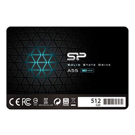 SSD 512GB SILICON POWER A55, SP512GBSS3A55S25, 2.5″, 7mm, SATA 3, 500/450 MB/s