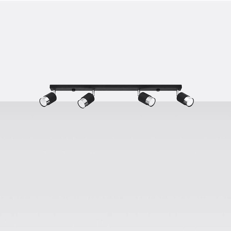 Stropna lampa Nero 4 crna