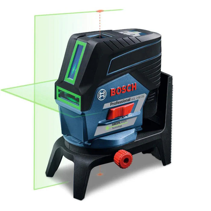 Bosch kombinovani laser GCL 2-50 CG sa zelenim linijama lasera sa RM 2 nosačem, baterijom i punjačem u L-Boxx koferu (0601066H00)