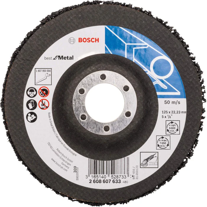 Bosch ploča za čišćenje N377, Best for Metal 125 mm, 22,23 mm, SiC - 2608607633