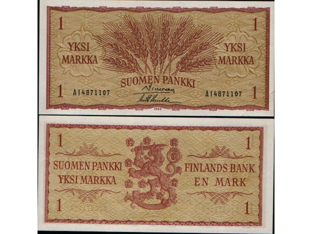 Finland (Finska) 1 Markka 1963. UNC.
