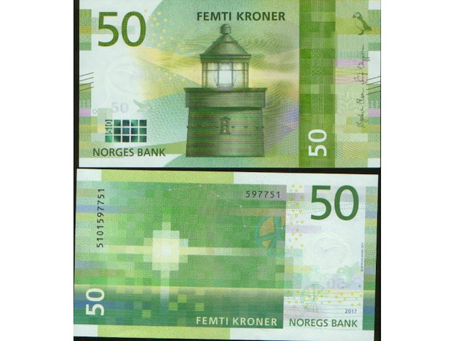 Norway (Norveška) 50 Kroner 2017. UNC.