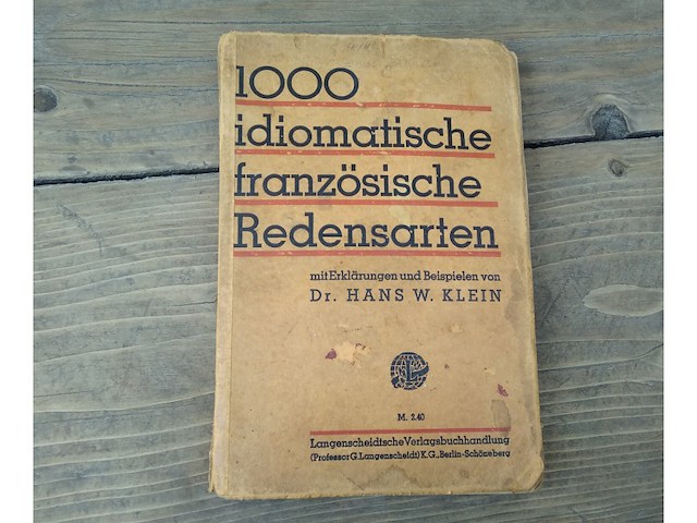KNJIGA 1000 IDIOMATISCHE FRANZOSISCHE 1937