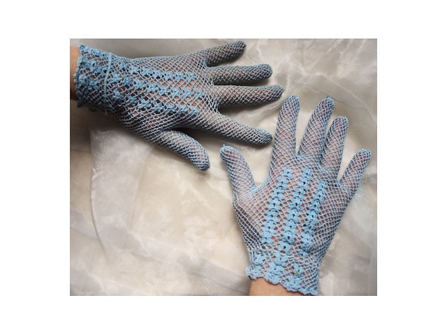 Vintage heklane koncane rukavice