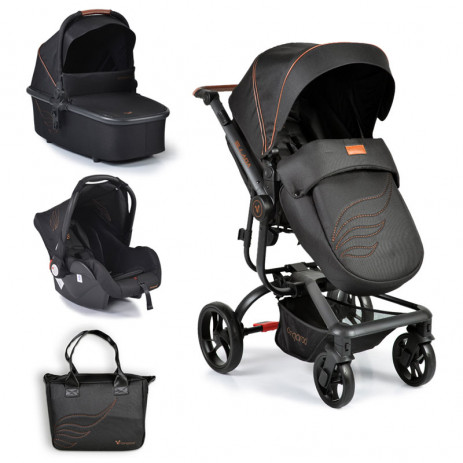 Kolica za bebe ELLADA Set 3u1, Cangaroo, Black