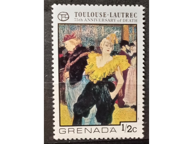GRENADA 1976 - 75g. SMRTI T.LAUTRECA **