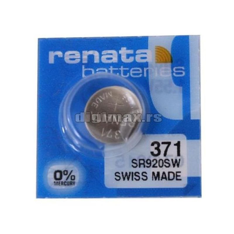 Renata baterija 371 1,55V Srebro oksid dugme baterija za SAT, Pakovanje 1kom