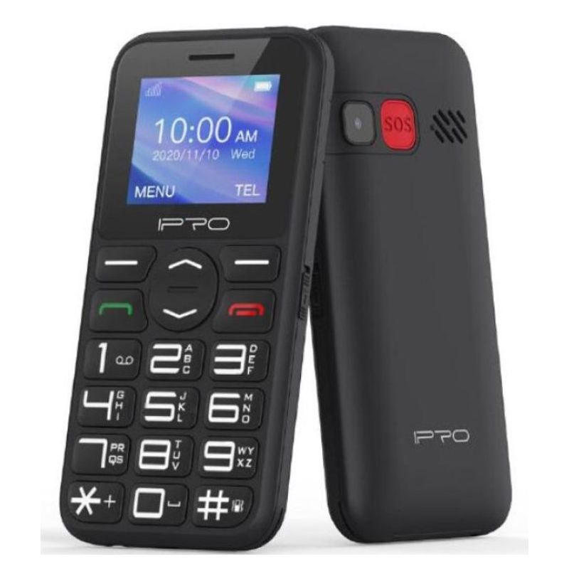 IPRO SENIOR F183 32MB, Mobilni telefon DualSIM, 3,5mm, Lampa, MP3, MP4, Kamera, Crni