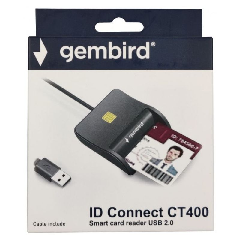 CRDR-CT400 ** Gembird Smart card reader USB 2.0 Citac za licne karte, saobracajne, bankarske (879)