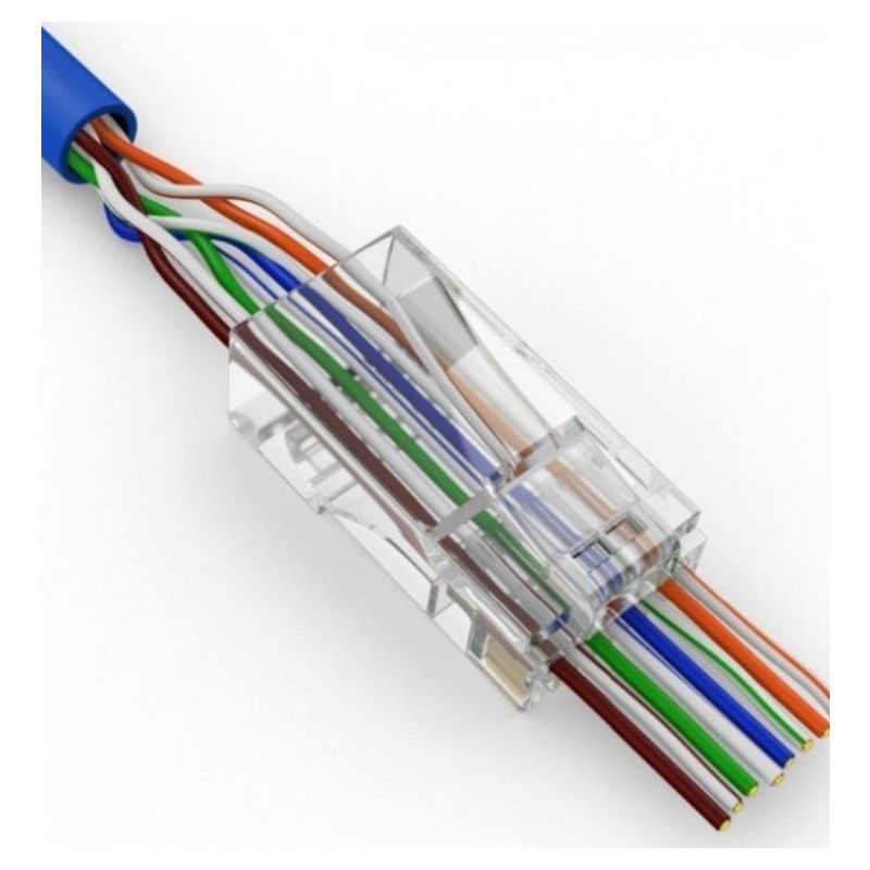 LC-PTF-01/100CAT5 LAN UTP kategorije 5 EZ PROLAZNI KONEKTOR PNP88FZv2-R RJ45 (100 komada pakovanje)