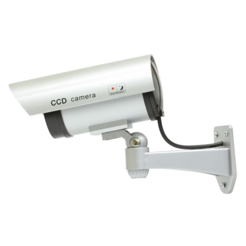 Lazna kamera srebrna HSK110 Outdoor dummy security camera IMITACIJA KAMERE