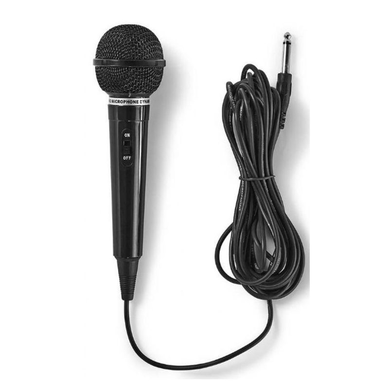 MPWD01BK Karaoke mikrofon, 6.35mm -75dB+/-3dB, Sensitivity, 80Hz-12kHz, 5.0m