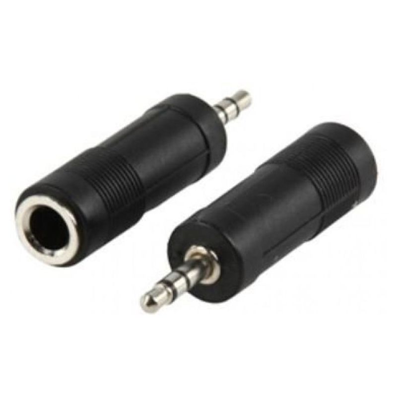 CAGP22935BK 6.35mm stereo socket to 3.5mm stereo plug