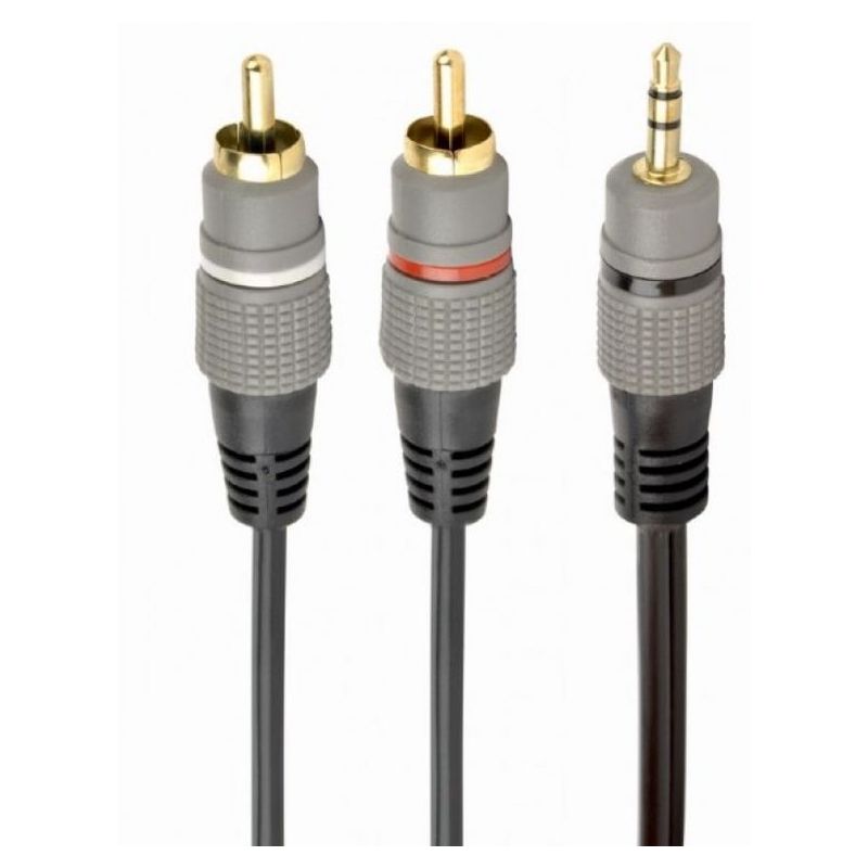 CCA-352-10M Gembird 3.5 mm stereo plug to 2*RCA plugs 10m cable, gold-plated connectors