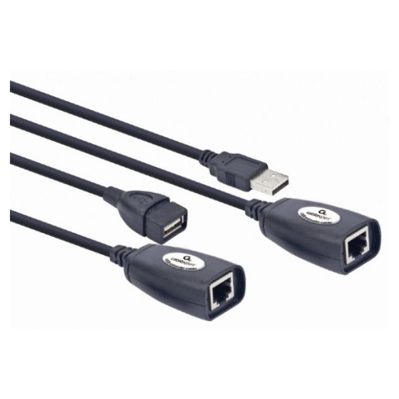 UAE-30M Gembird USB extender works with CAT6 or CAT5E LAN cables 30m