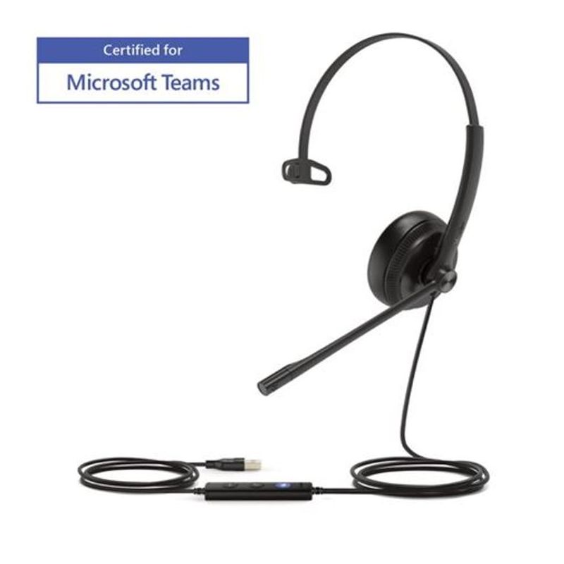 YEALINK Headset Wired UH38 Mono Teams – W/O BAT