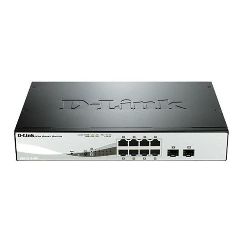 D-Link 8-Port Gbps PoE Smart Switch 2xSFP DGS-1210-08P