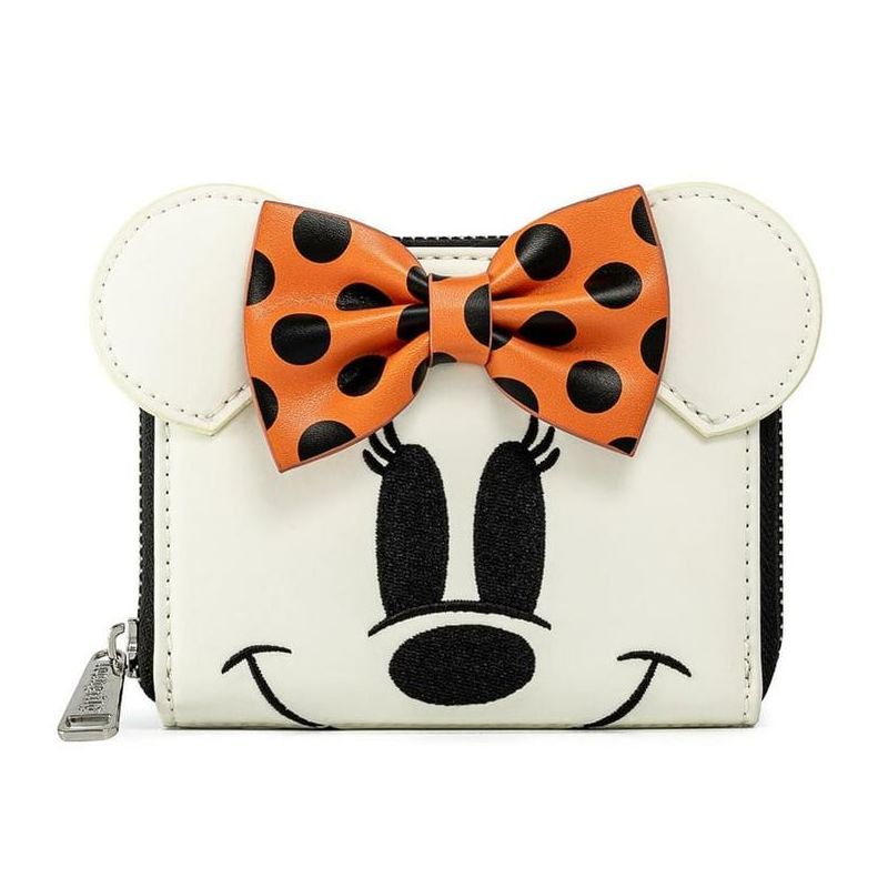 Disney Ghost Minnie Glow In The Dark Cosplay Zip Around Wallet