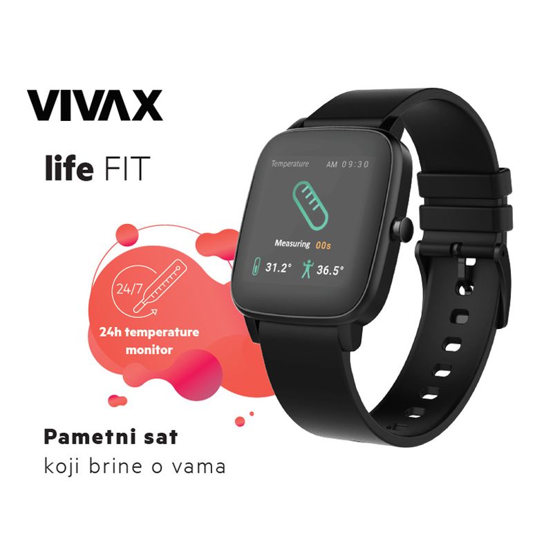 Vivax smart watch Life FIT crni