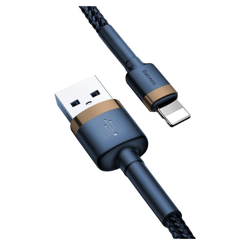 USB data kabal Baseus Cafule 2.4A iPhone lightning 1m plavo-zlatni