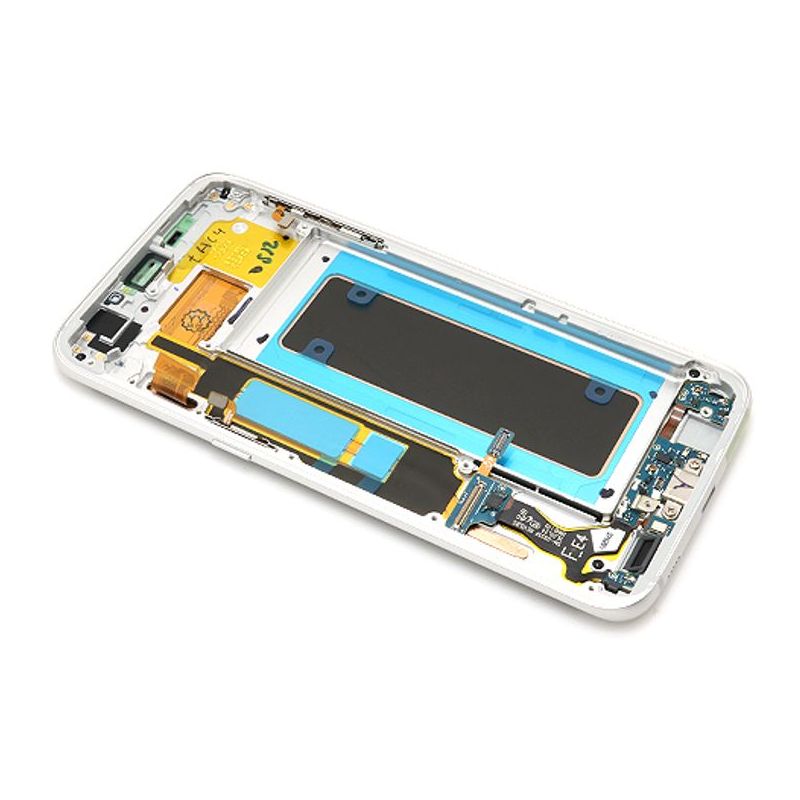 LCD za Samsung G935 Galaxy S7 Edge + touchscreen + frame silver (GH97-18533B) Full ORG