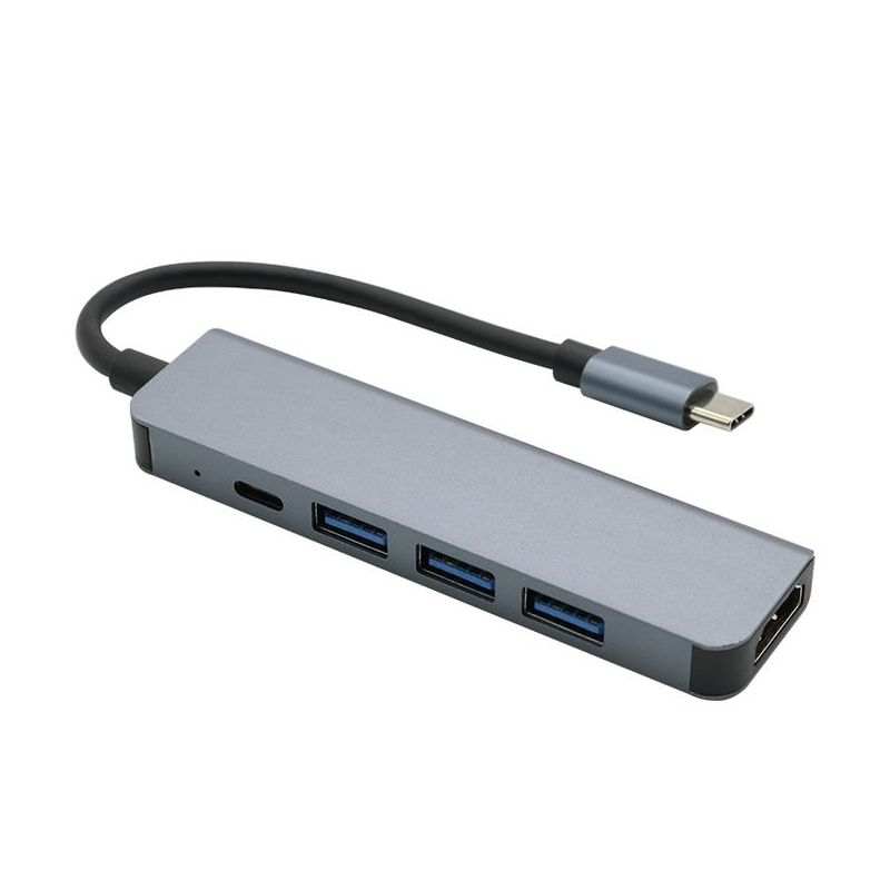 Hub Type-C na HDMI+3xUSB 3.0+ PD (5 u 1)