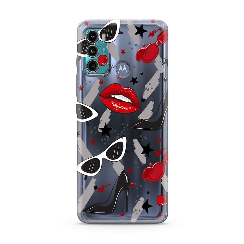 Futrola ULTRA TANKI PRINT CLEAR za Motorola Moto G40/Moto G60 ND0095