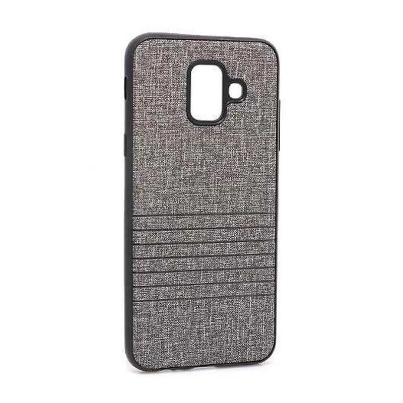 Futrola silikon Embossed za Samsung A600F Galaxy A6 2018 siva