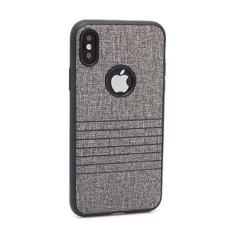 Futrola silikon Embossed za Iphone X siva