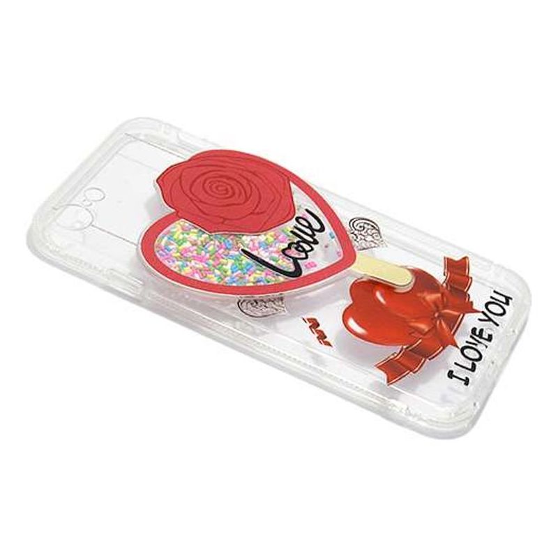 Futrola PVC LIQUID CLEAR za Iphone 7/8 heart