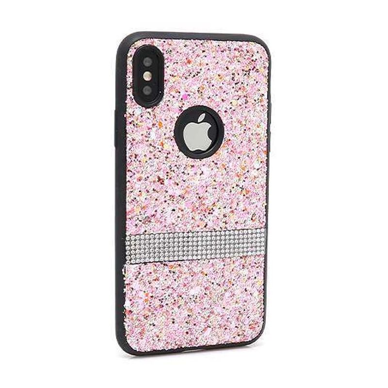 Futrola Glittering Stripe za Iphone X roze