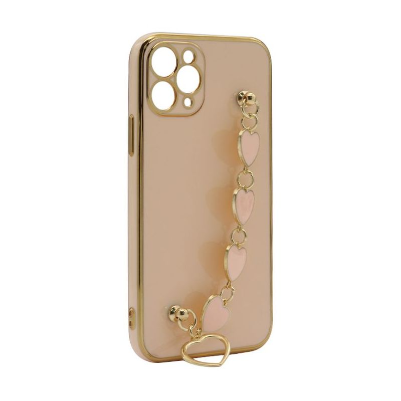 Futrola Glass Heart Chain za iPhone 11 Pro (5.8) pink