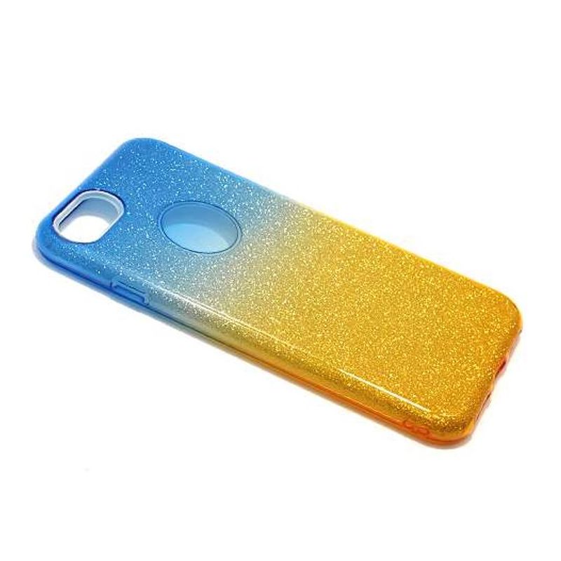 Futrola DOUBLE GLITTER za Iphone 8 plavo/zlatna