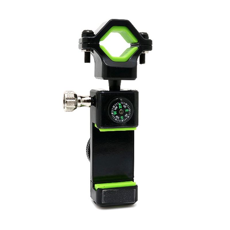 Drzac za mobilni telefon Q003 za bicikl sa svetlom i kompasom crno-zeleni