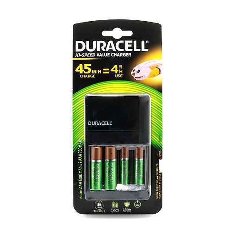 Baterije NiMh punjive 1.2V AA 1300mAh x 2 + 1.2V AAA 750 mAh x 2 + punjac CEF 14 Duracell