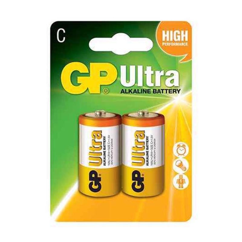 Baterija alkalna Ultra 1.5V C 14AU-U2/LR14 2/1 blister GP