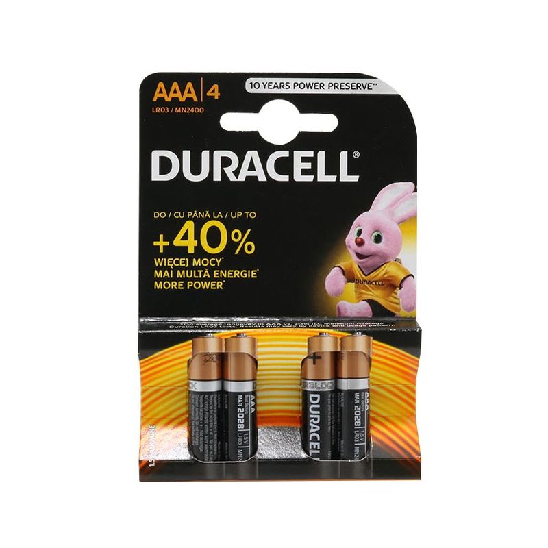 Baterija alkalna 1.5V AAA LR3 blister 4/1 Duracell