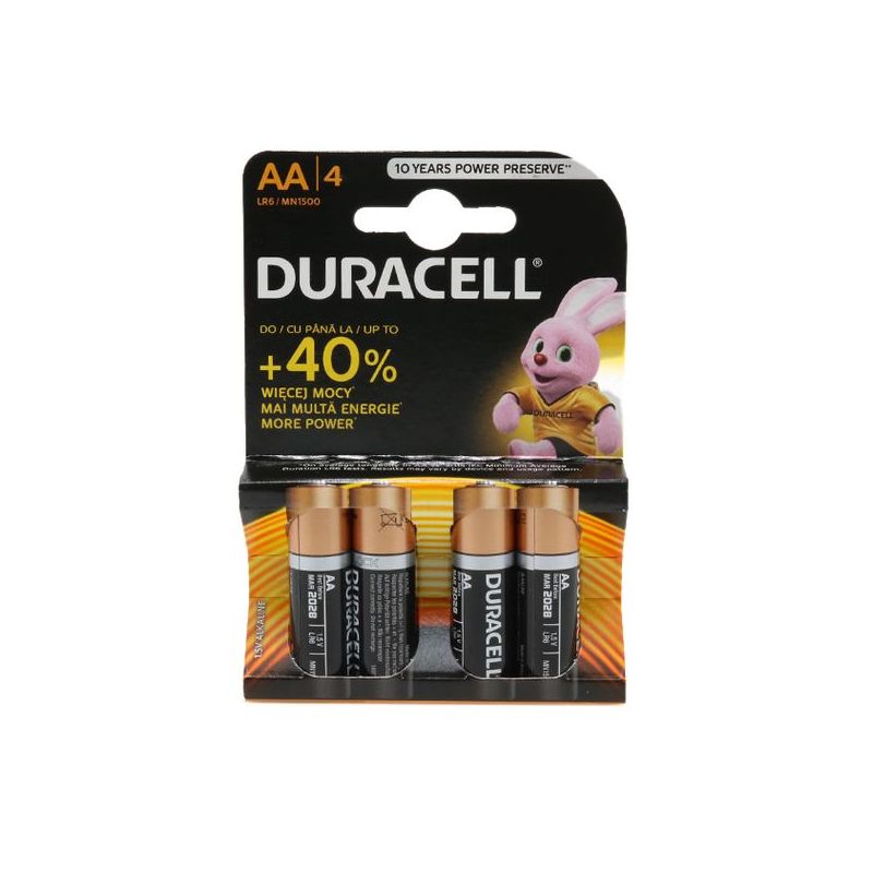 Baterija alkalna 1.5V AA LR6 blister 4/1 Duracell