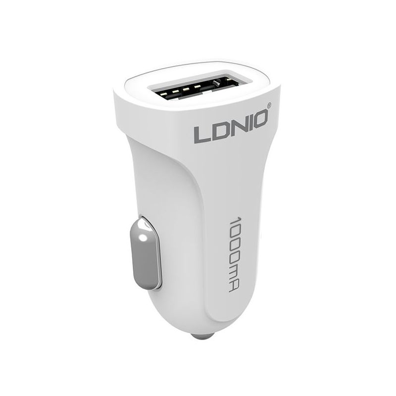 Auto punjac LDNIO DL-C17 USB 5V/1A microUSB beli