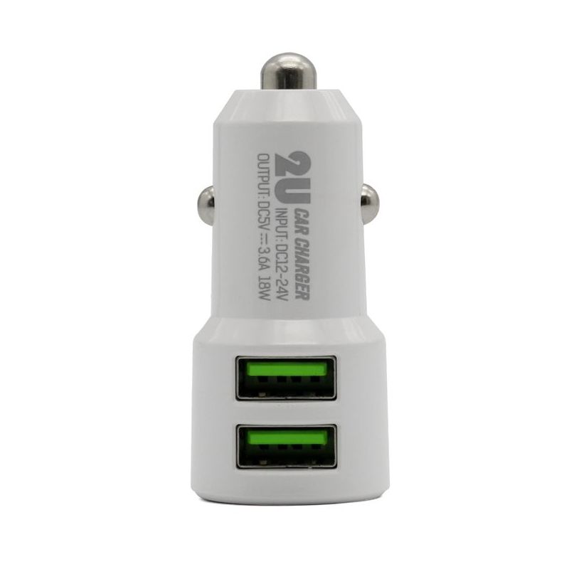 Auto punjac LDNIO C309 2xUSB 5V/3.6A microUSB beli